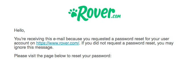 How do I reset my password? – Rover Help Centre